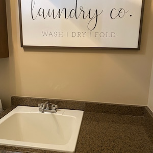Laundry Sign Laundry Co. Sign Wash Dry Fold Sign Laundry Room Sign ...