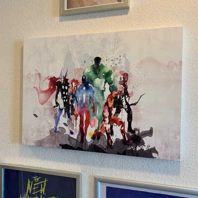 Marvel Avengers Poster, Super Hero Wall Art, Movie Canvas, Large Wall ...