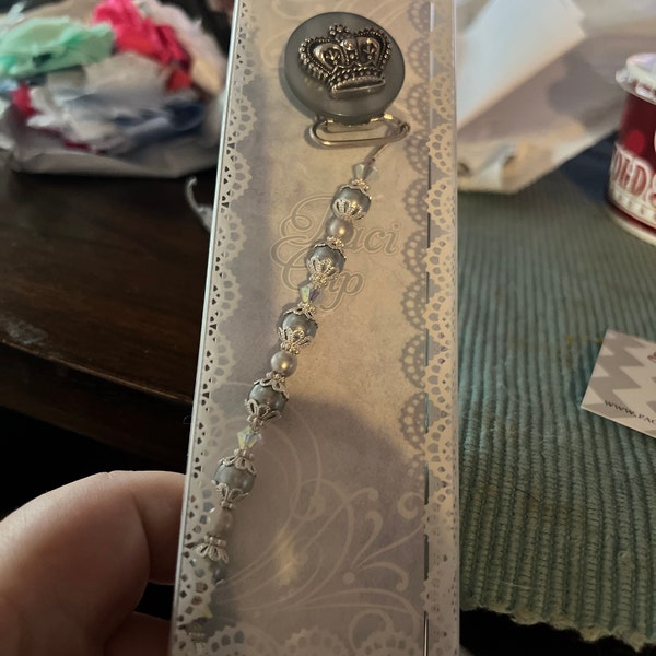 Personalized Name Blue Prince Pacifier Clip / Personalized Pink ...