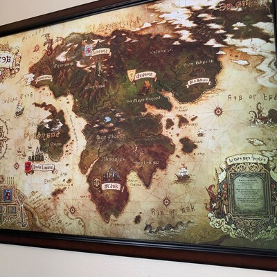 FFXIV Eorzea Map Matte Poster Gaming Wall Art - Etsy