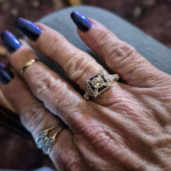 Old Mine Cut Moissanite Diamond Drop Earring, Solitaire Omega Back ...