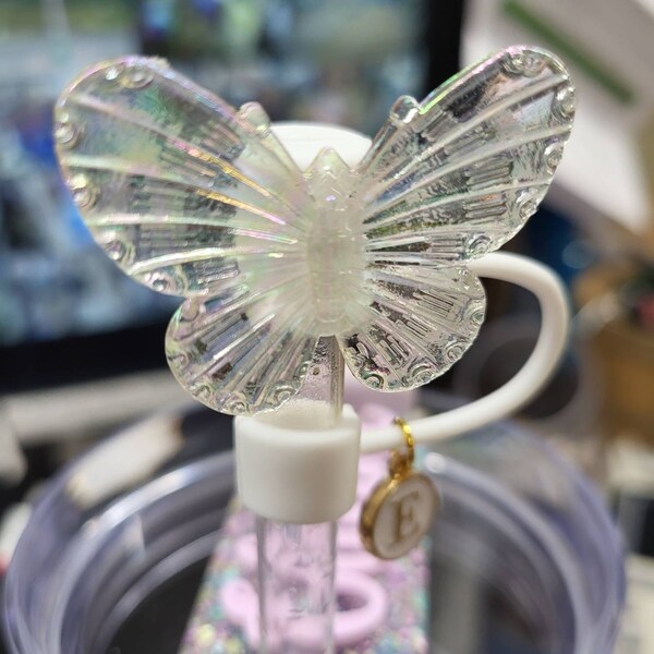 Colorful Butterfly Straw Topper,cute Laser Butterfly Straw Cover With ...