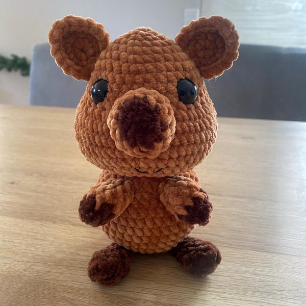 Quincy the Quokka Crochet Pattern, Crochet Pattern for Quokka Plushie ...