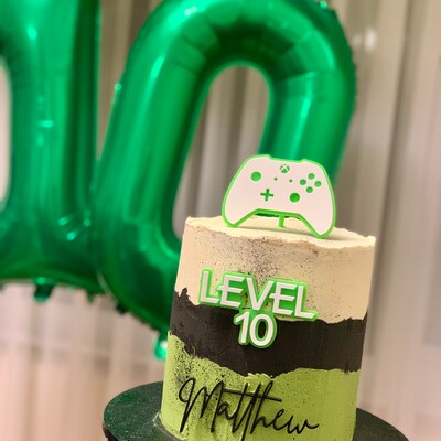 Gaming Cake Topper / Personalised Gamer Birthday Topper / Game ...