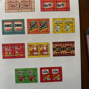 Miniature 14 Food Cans Mixed Templates Groceries Miniatures PRINTABLE ...