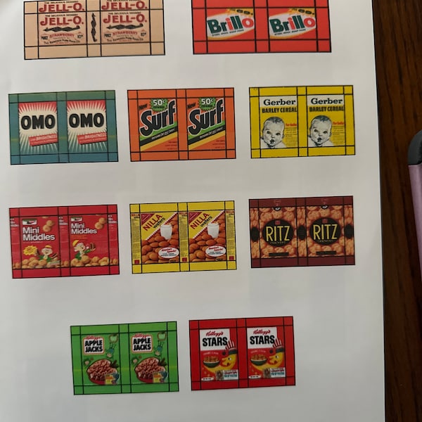 Miniature Food Mc Donalds Menu Template PRINTABLE File DOWNLOAD Digital ...