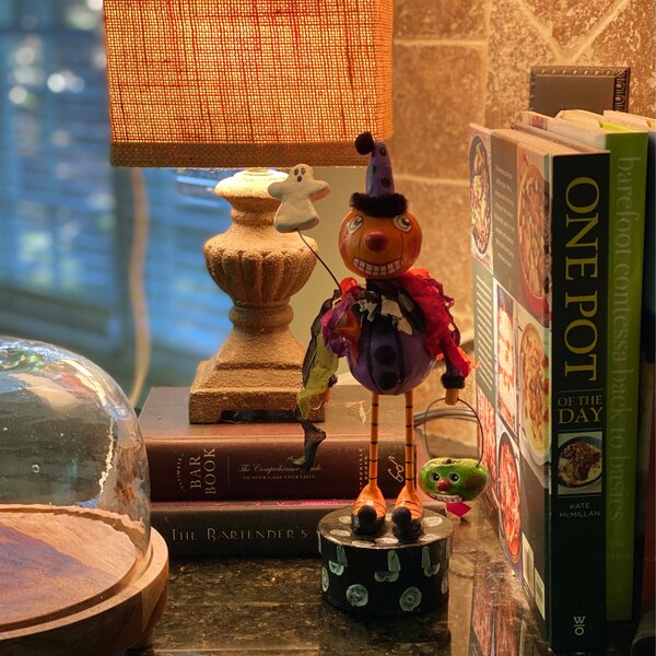 Handmade Vintage Style Cornelius Cat Lantern, Air Dry Clay, Folk Art ...