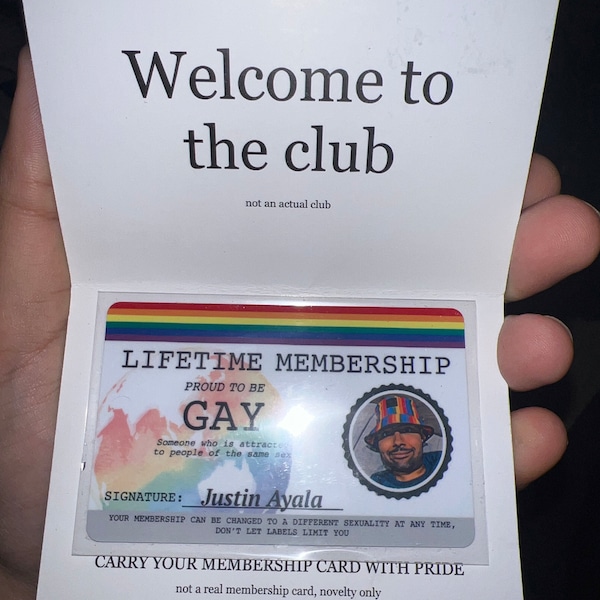Custom LGBTQAI+ and Other Membership Cards - Add You Own Photo ...