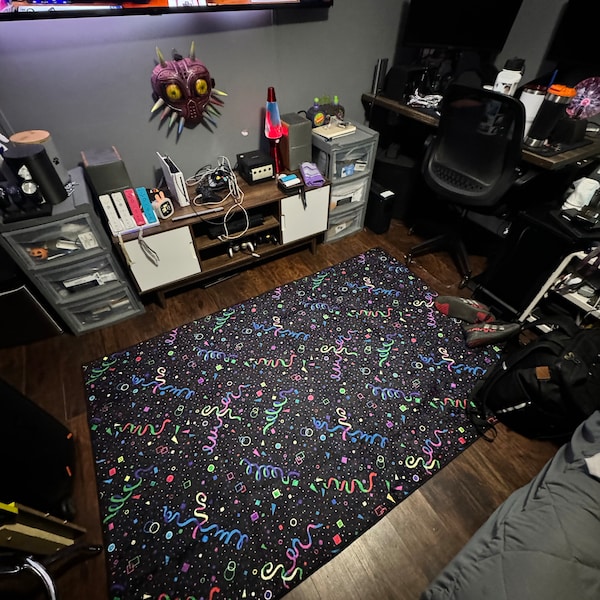 Gaming Room Rug, Neon Game Decor Gamer Rug, Gift for Gamer, E-sport Rug ...
