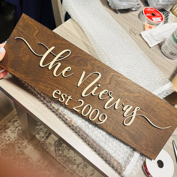 3d Last Name Sign 3D Sign Family Name Sign Established Sign Custom Last ...