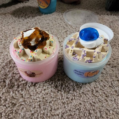Peach Icee With Custard Slime Jelly Slime Butter Slime Scented Fluffy ...