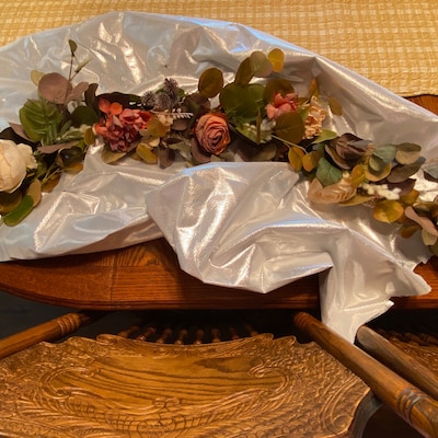 Burnt Orange & Ivory Fall Garland, Fall Rose and Hydrangea Garland ...
