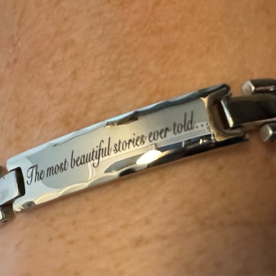 Personalized Bracelet, Ladies Engraved Engraved Silver ID Bracelet ...