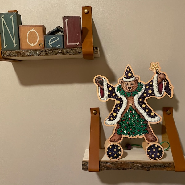 Leather Shelf Brackets Leather Straps for Shelf Wall Hanging Strap ...