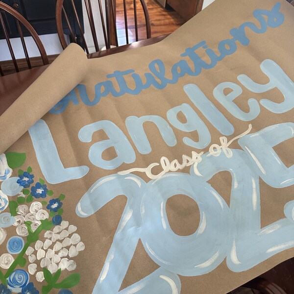Graduation Banner, Kraft Paper Banner, Butcher Sign, Birthday Banner ...