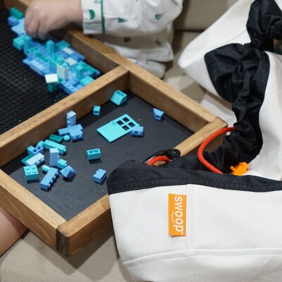 Building Block Tray W/side Tray and Chalk Board-handcrafted Wooden 16 X ...