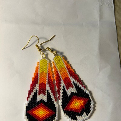 Peyote Pattern Bracelet Native American Style 3 Pcs. Indian Ethnic Seed ...