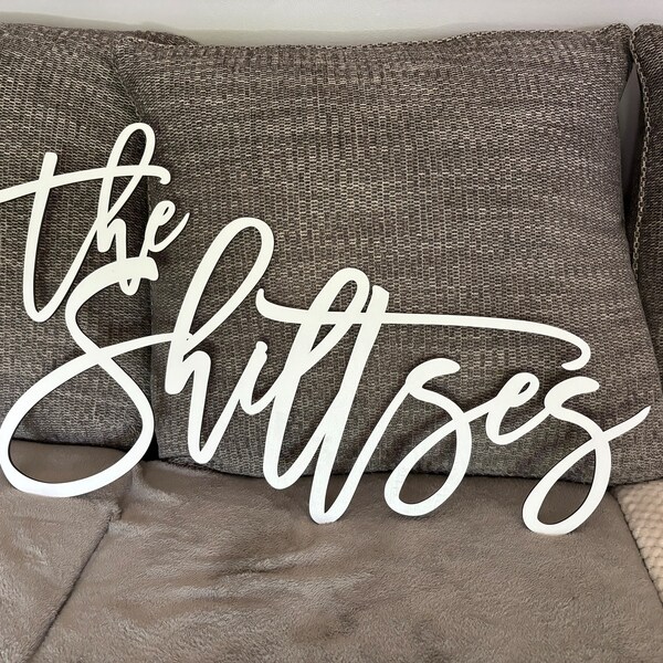 Custom Last Name Sign | Personalized Family Name Words | Wedding ...