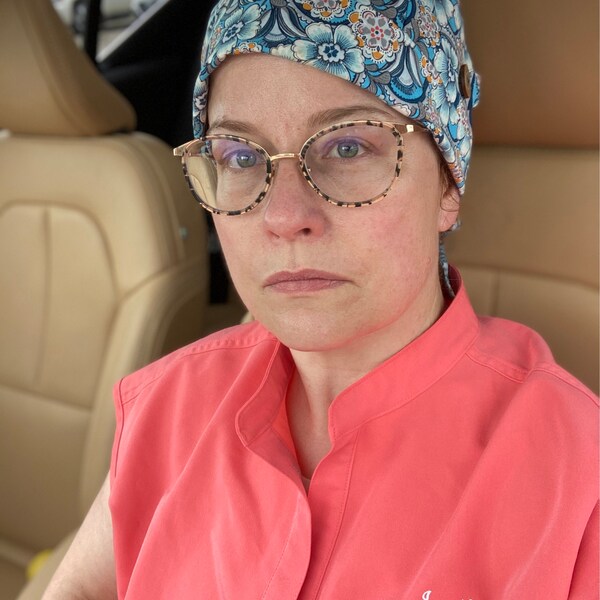 Scrub Cap With Toggle Strap Tie Stethoscope And Sphygmomanometer