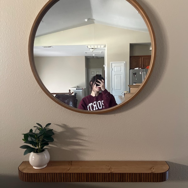 Custom Rounded Fluted Floating Shelf - Etsy