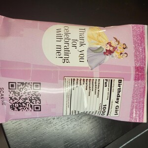 Editable Fairy Birthday Party Chip Bags Enchanted Magical Floral Fairy ...