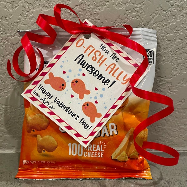 PRINTABLE You Are O-FISH-ALLY Awesome! Happy Valentine's Day! Goldfish ...