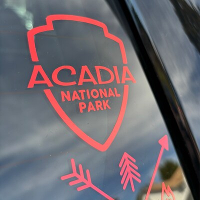 Acadia National Park Badge Decal Choose Your Size and Color - Etsy