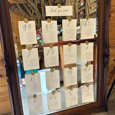 Seating Chart Circle Template Calligraphy Table Seating Chart - Etsy