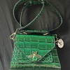 Green Evening Bag. Handbags for Women. Velvet Handbag. Green Purse Bag ...