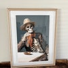 Bony Bandit / Retro Skeleton Cowboy Art, Western Wall Art, Cowboy Retro ...