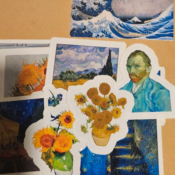 10 Van Gogh Sticker Pack, Famous Paintings - Etsy