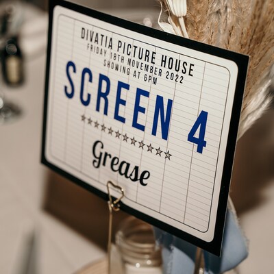 50 Flat Movie / Cinema / Film Themed Table Place Cards - Etsy