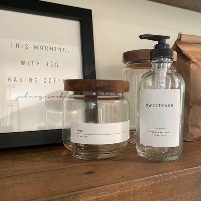 Boho Pantry Labels Water and Oil Resistant Personalization Available by ...