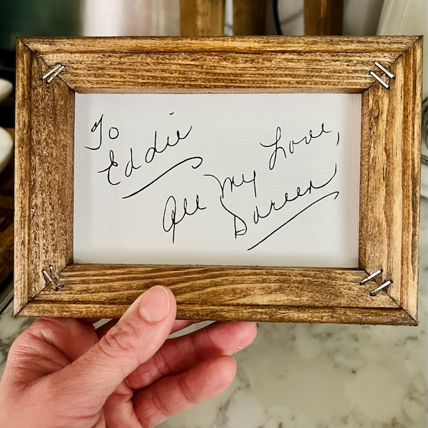 Original Handwriting Gift | Custom Handwriting Canvas Sign ...