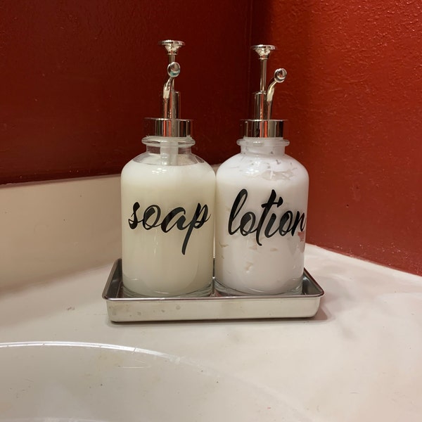 Soap Lotion Label Decals / Kitchen Decor / Hand Soap Label / Lotion ...