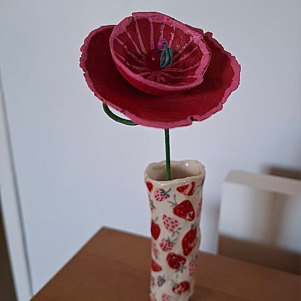 Burgundy With Metallic Pink “shiraz”- Handmade Recycled Paper Clay ...