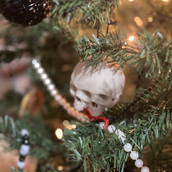 Conjoined Skull Tree Ornament • Gothic Holiday Home Decor • 3D Printed ...