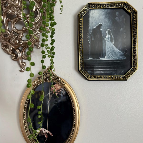 Persephone and Hades, Black and White Matte Print, Persephone's Arrival ...