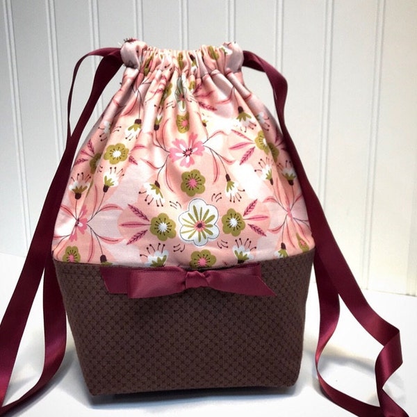 PATTERN, Drawstring Bag, Knitting Bag, PDF Sewing Pattern, Project Bag ...