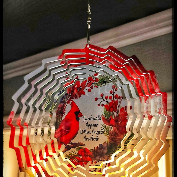 Red Cardinal Wind Spinner PNG, Cardinal Wind Spinner Sublimation Design ...