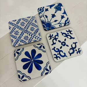 Mediterranean Tile Coasters Set of 4 Coasters Signature Collection ...