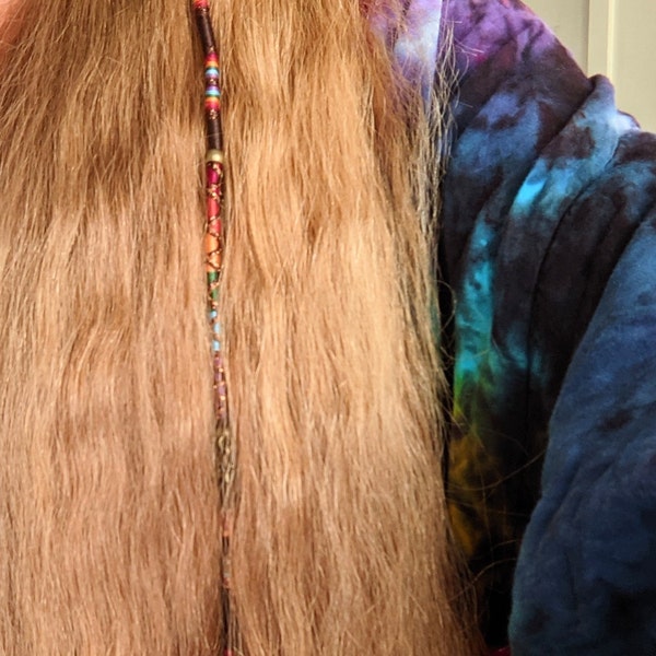 Cotton Hair Wrap for Dreads or Natural Hair, Vegan Dread Wrap, Plastic ...