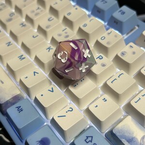 Sparkling Plum Chonk D20, Sharp Edge Polyhedral Dice Set, Dungeons and ...