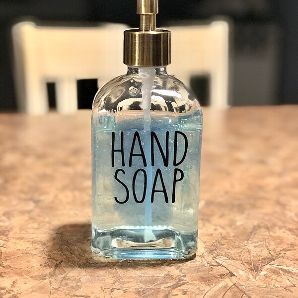 Hand Soap Dish Soap Labels - Vinyl Decal Sticker Cute Kitchen - Etsy