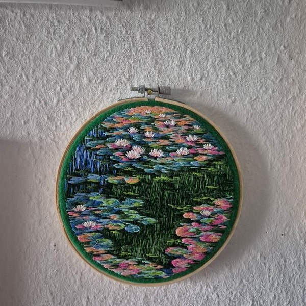 Claude Monet Woman With a Parasol Hand Embroidery Kit, Monet Lady With ...