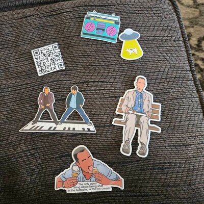 Forrest Gump Sticker OR Magnet Ice Cream Tom Hanks Classic Movie Fridge ...