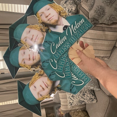 Custom Graduation Face Photo Fans Personalized Hand Fan Graduation ...