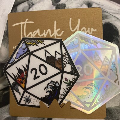 Elemental D20 Decal Sticker - Etsy