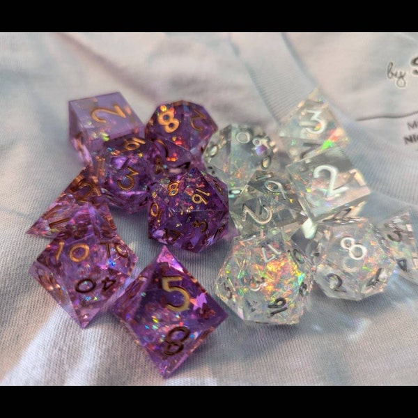 Honeystone, Yellow Polyhedral Sharp Edge Dnd Gem Dice - Etsy