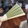 Sage Green Silk Hand Fans,personalized Text Engraved/printed Fans ...